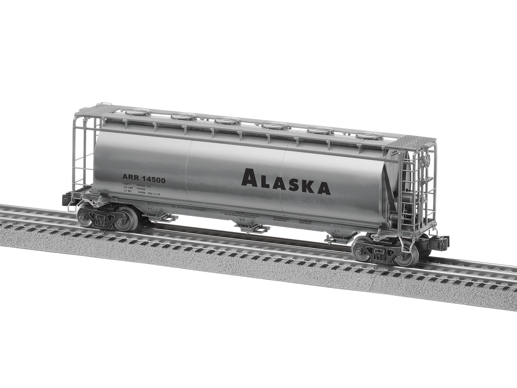 ALASKA RR CYLINDRICAL COVERED HOPPER #14500