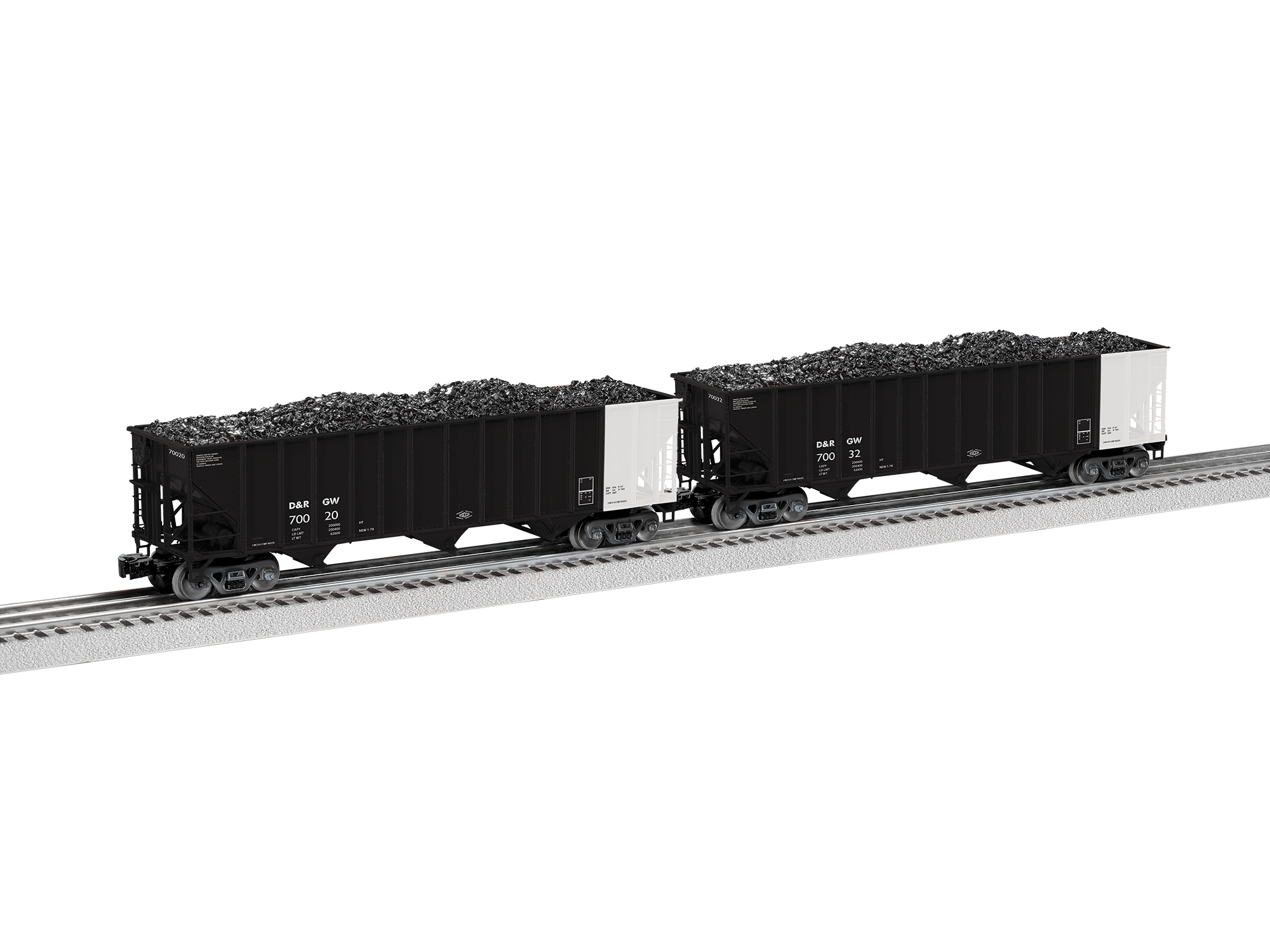 DENVER & RIO GRANDE 100T HOPPER 2-PACK B